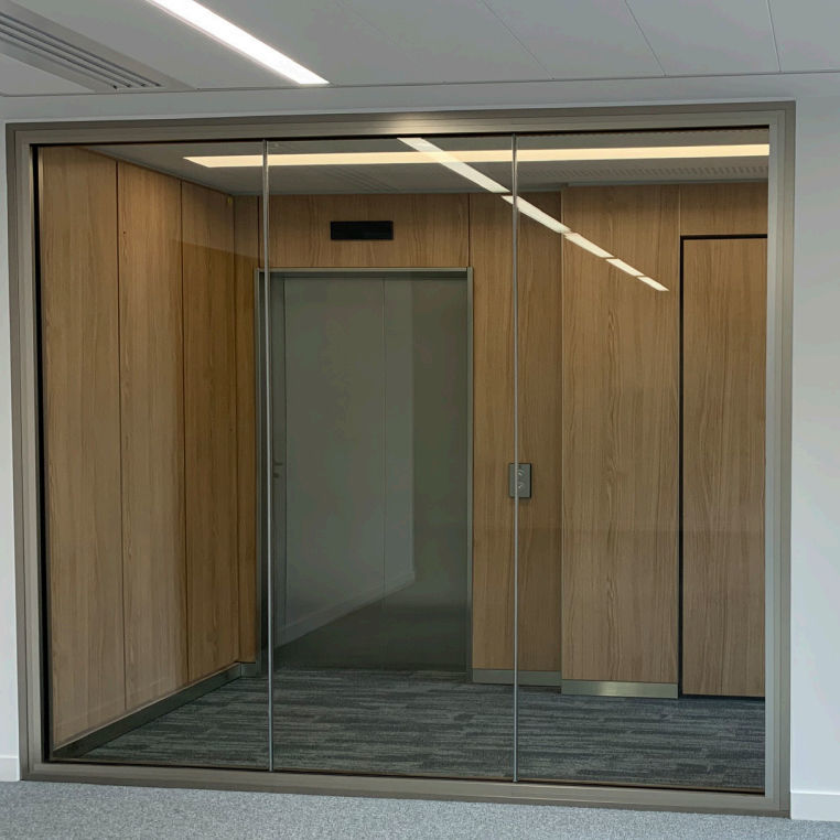 Edge-to-edge partition - AluTeq EI60 - ERIBEL FRANCE - with glass panel ...