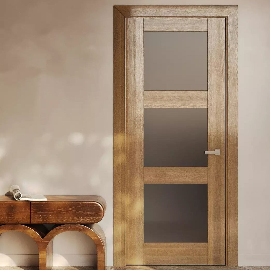 Interior door - 1.4 - IN WOOD LLC - wooden / glass / swing