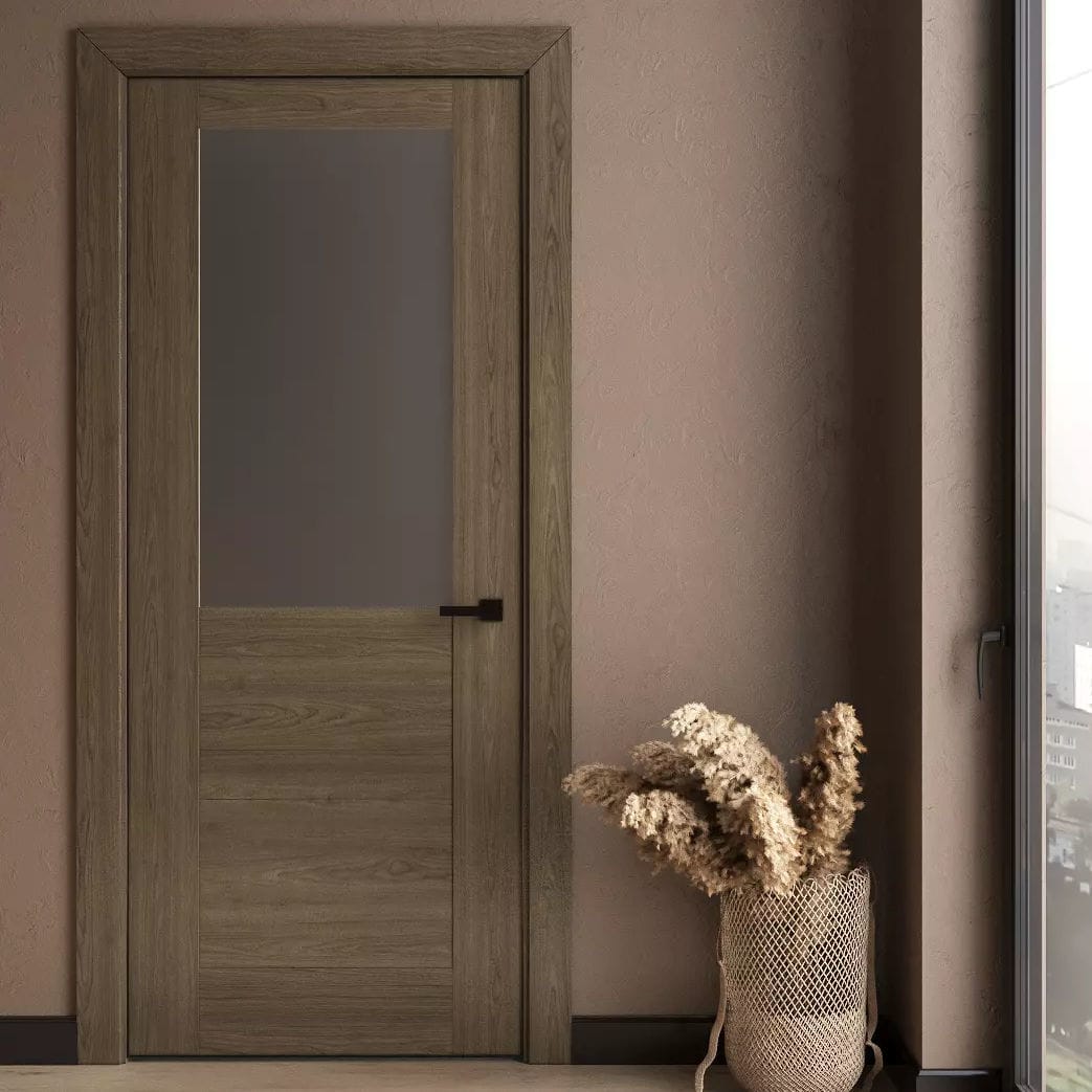 Interior door - 2.3 - IN WOOD LLC - wooden / glass / swing