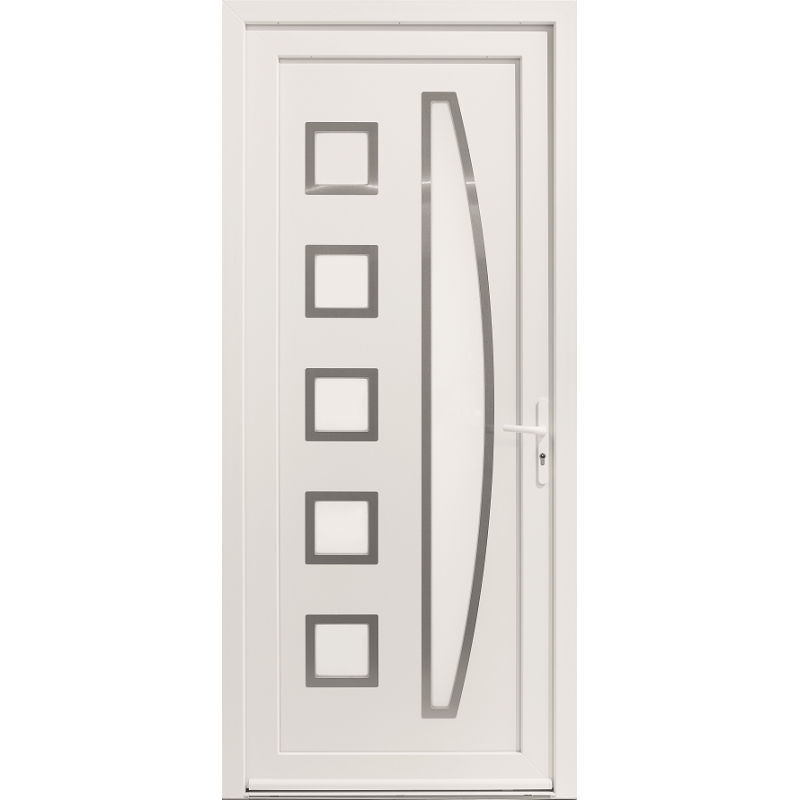 Entry door - Solano - USINE-ONLINE - PVC / swing / contemporary