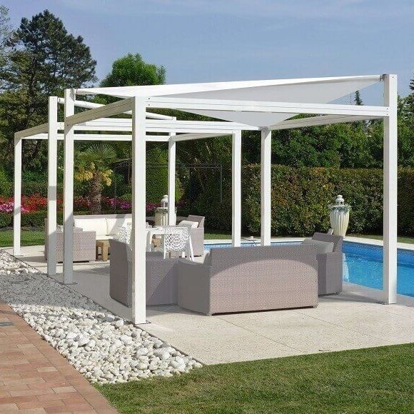 Self-supporting pergola - VL 120 SOLTIS 96 PVC FERRARI - USINE-ONLINE ...
