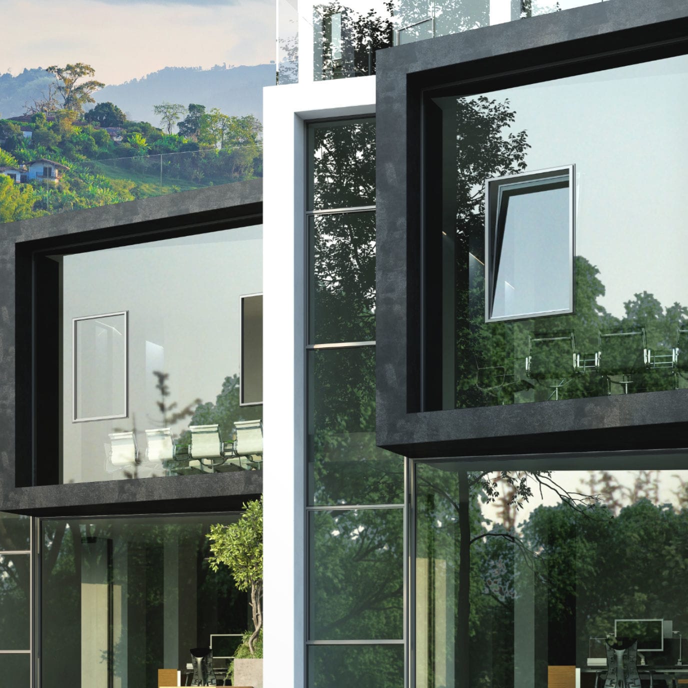 Casement window - Motion 9200 - MOTION FACADES - aluminum / tilt-and ...