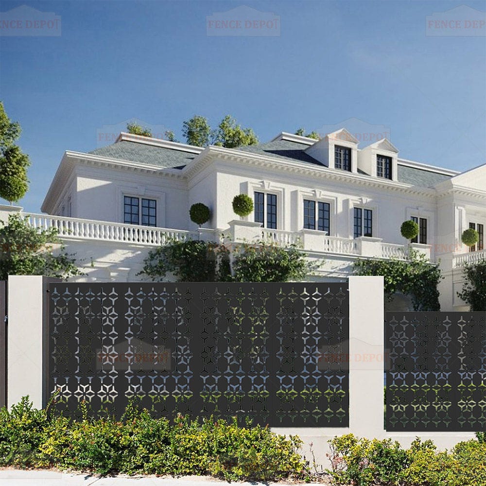 Fence with panels - FDR111001 - Fence Depot - residential / galvanised ...