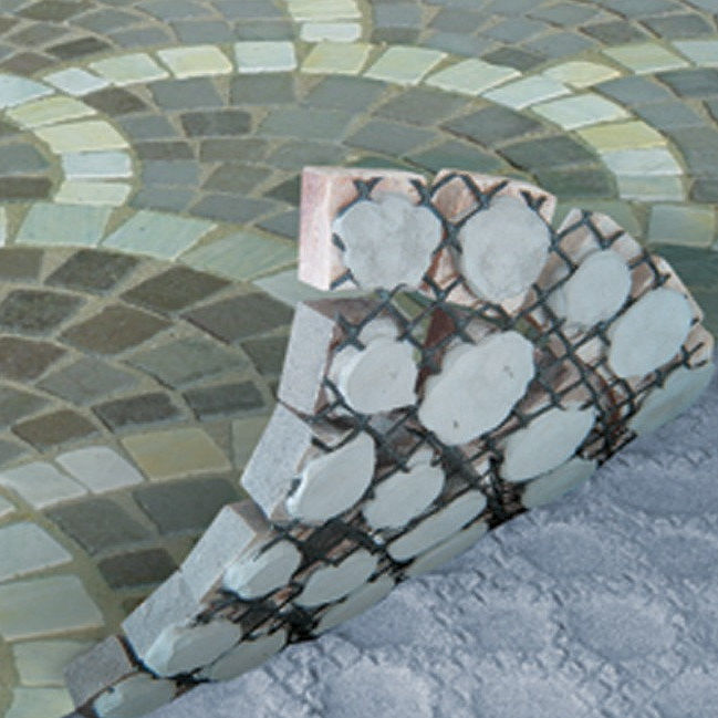 Mesh paver - SAO TOME - Terra Natural - quartzite / outdoor / yellow