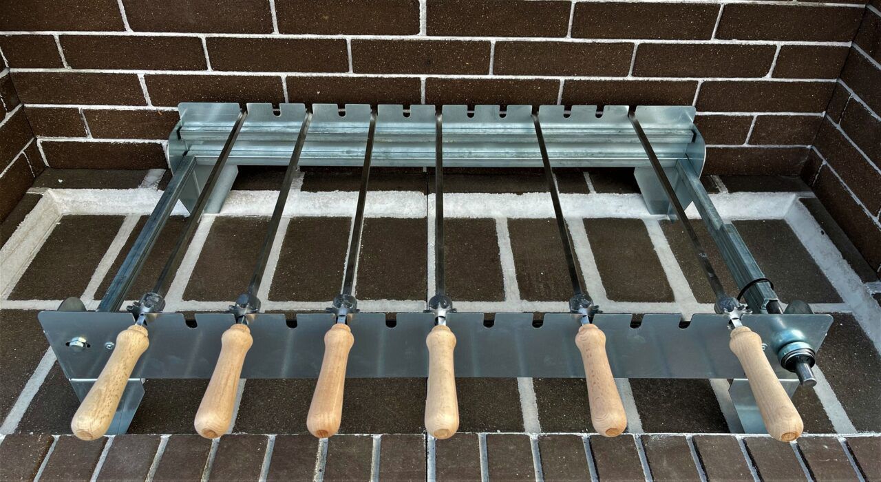 Stainless steel skewer holder - 1118 - Sxistolithos