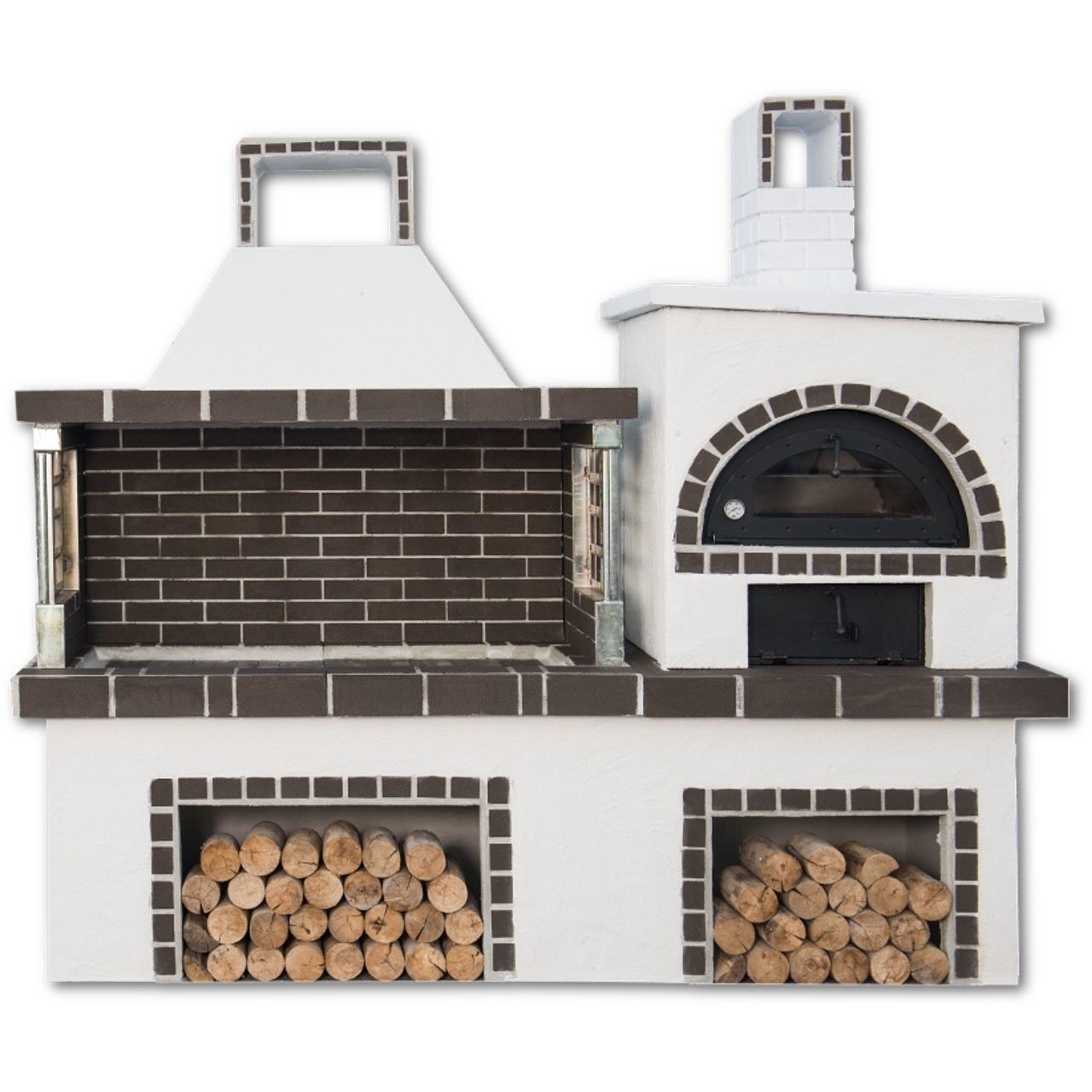 Wood-burning barbecue - 03016 - Sxistolithos - fixed / clay / metal