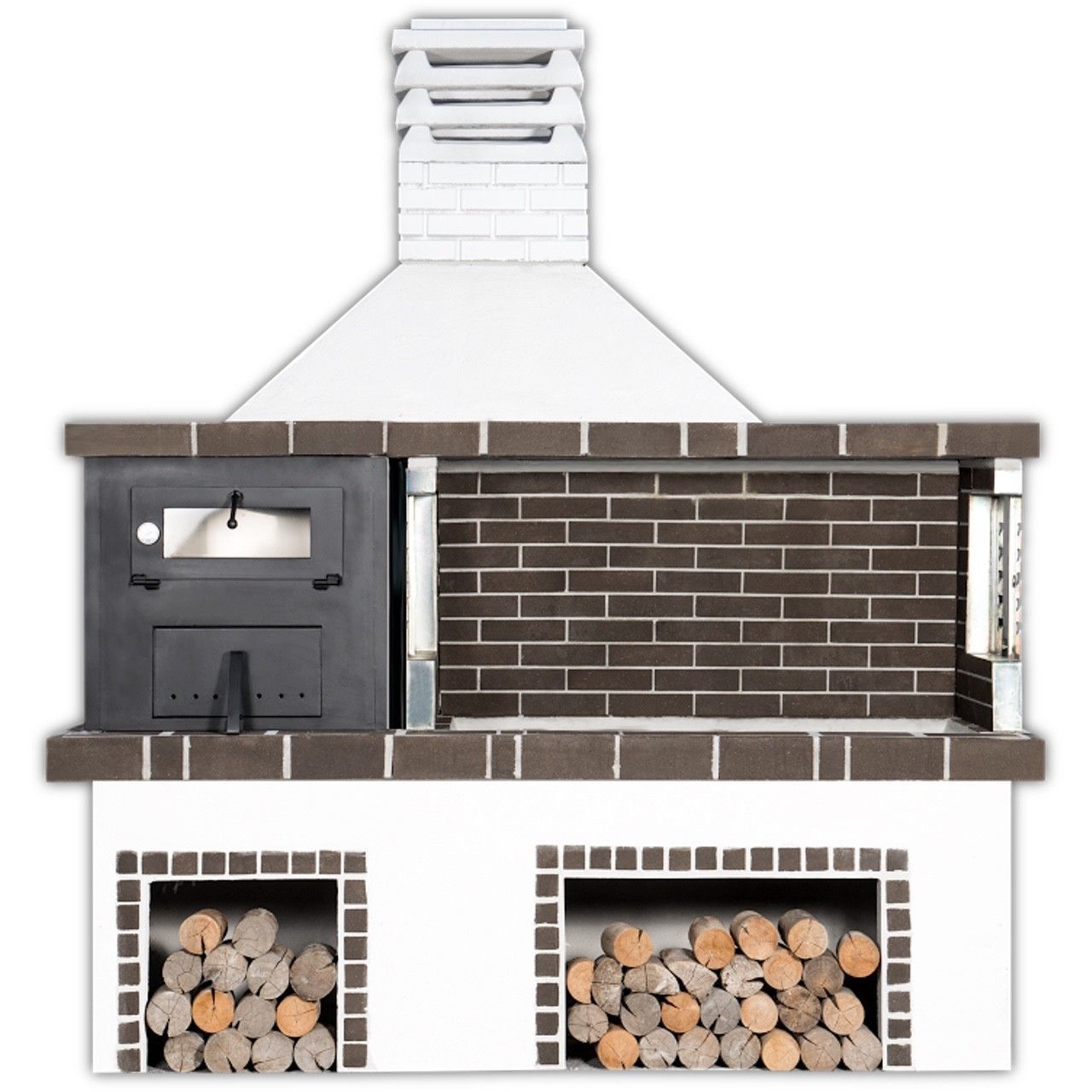 Wood-burning barbecue - 03030 - Sxistolithos - fixed / clay / metal