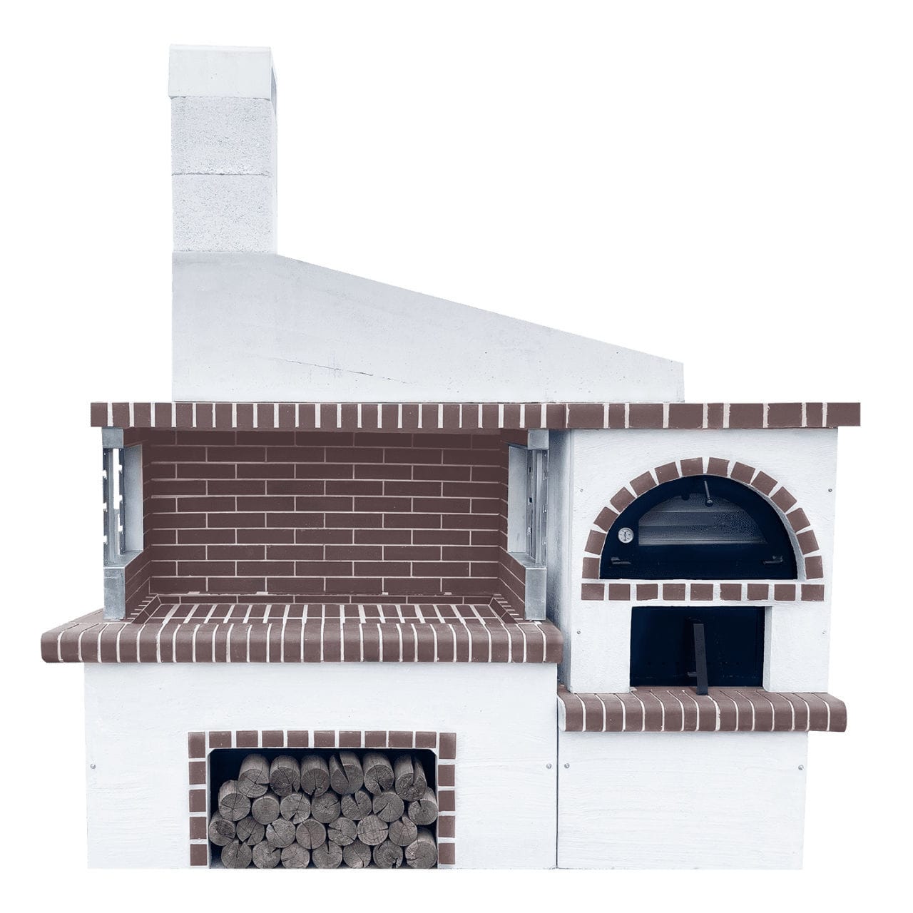 Wood-burning barbecue - 05100 - Sxistolithos - fixed / clay / metal