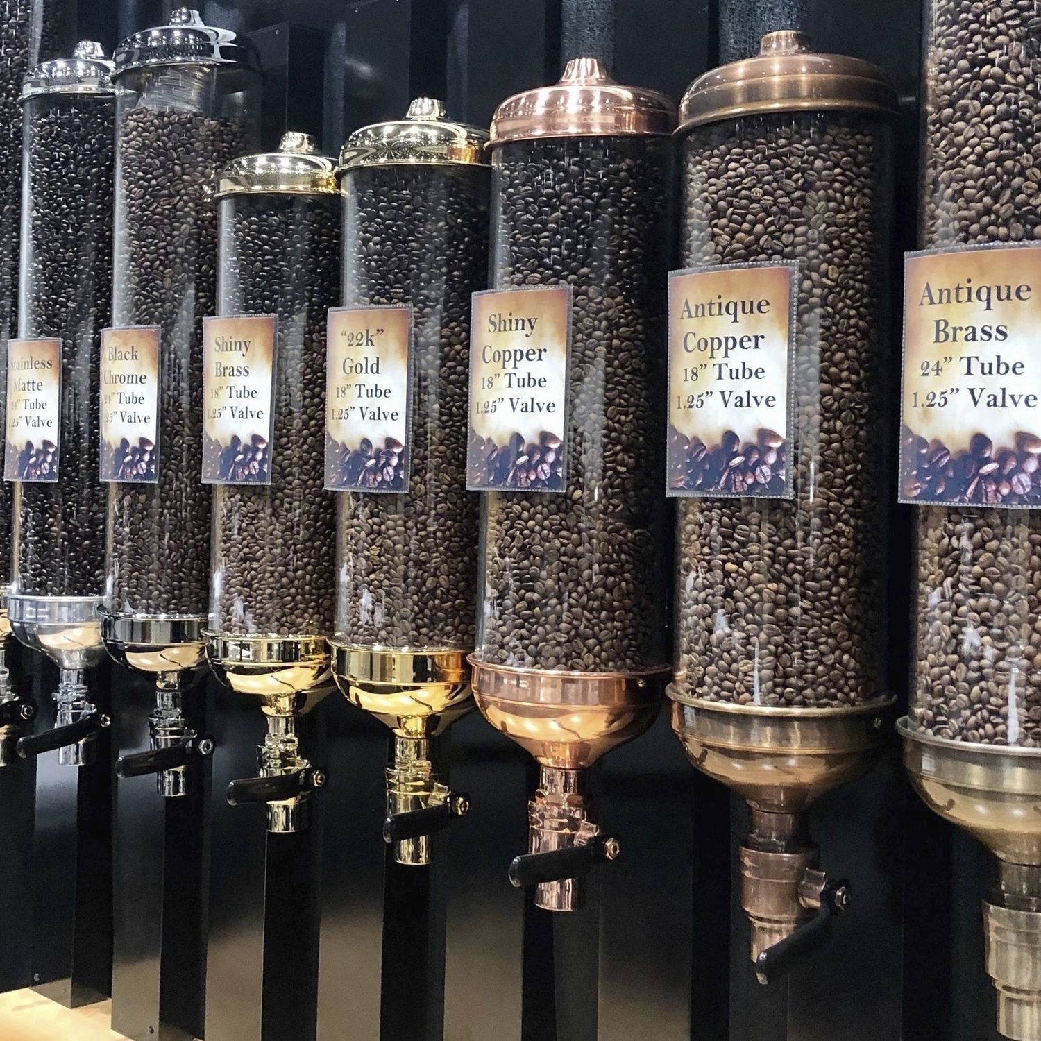 Wall-mounted coffee bean dispenser - 8" - Java Hill Distribution Inc ...