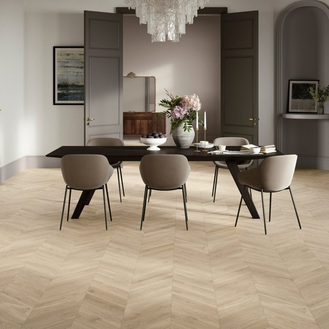 HDF laminate flooring - OAK LOIRE BEIGE - PARADOR - click-fit / wood ...