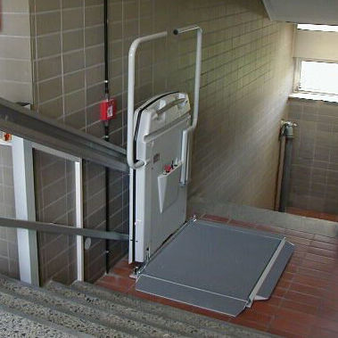 Disabled lifting platform - Straight - POLLOCK LIFT - for building ...