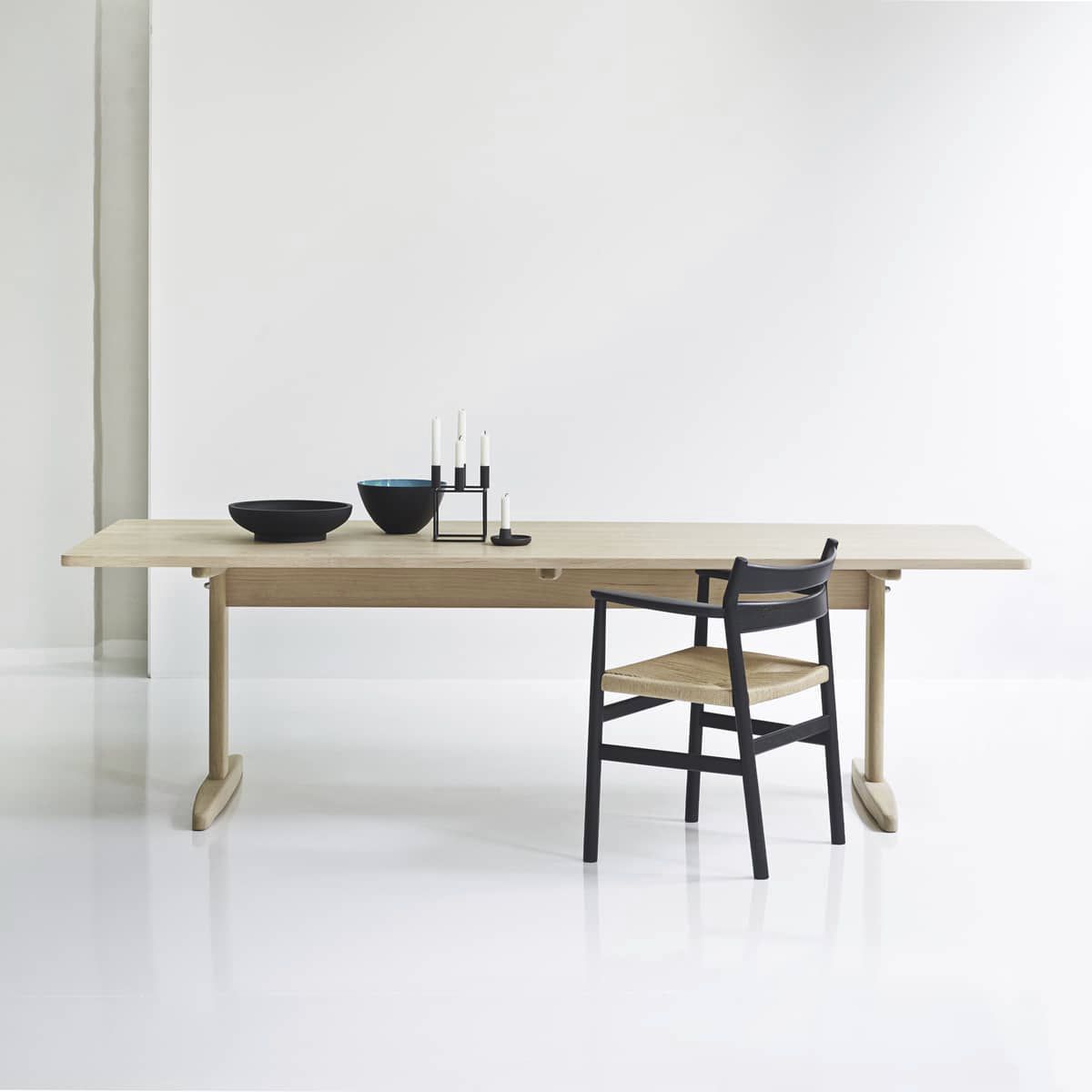 Contemporary dining table - BM - BERNSTORFFSMINDE - oak / oak base ...