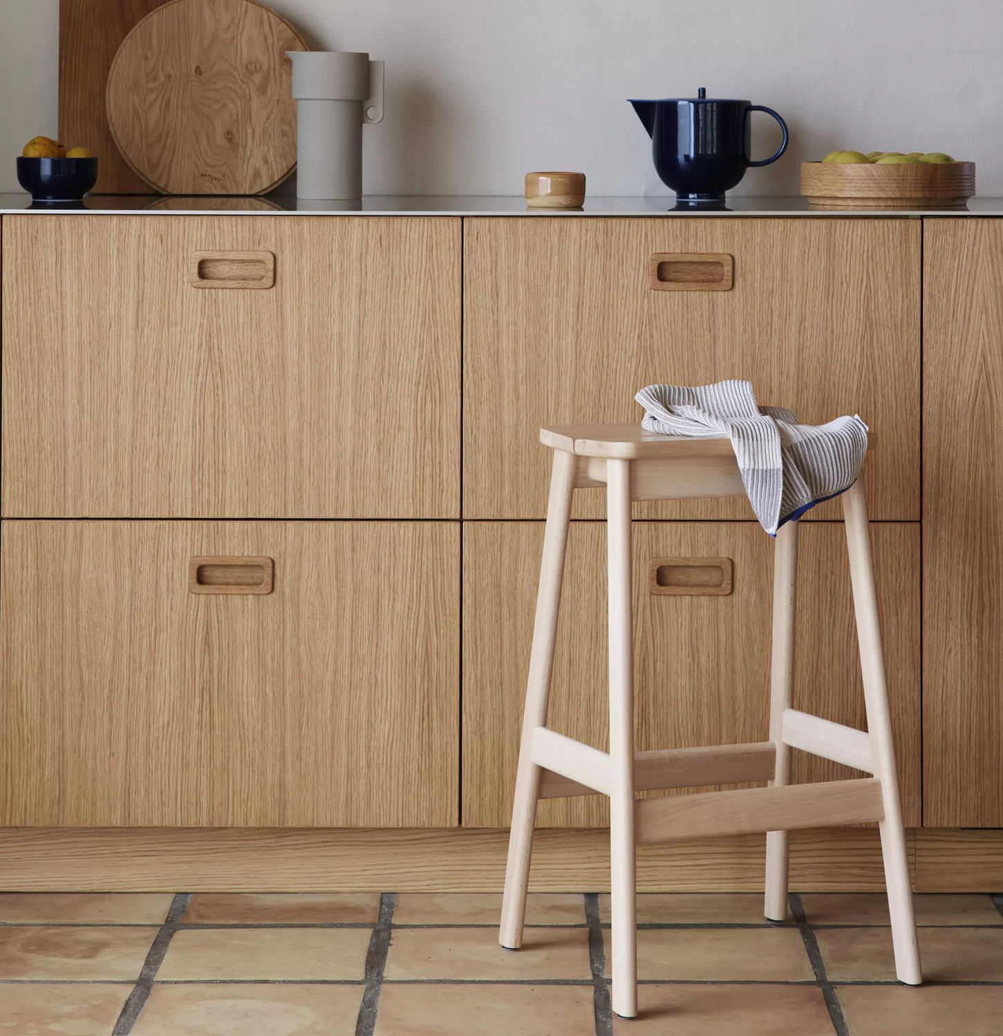 Contemporary bar stool - Angle Standard 65 - FORM & REFINE - beech ...