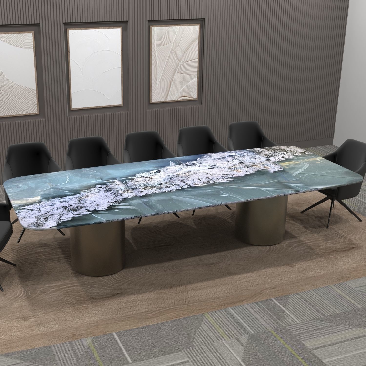 Contemporary conference table - GREEN BUTTERFLY - PASIFIK GRANIT ...