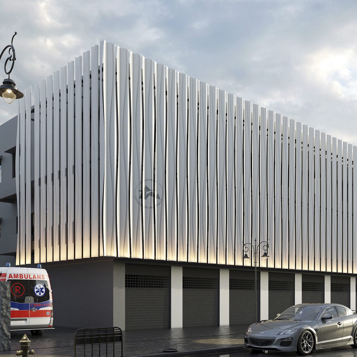 Panel cladding - SINUSOIDAL WAVE - Axes in Excess - metal / aluminum ...