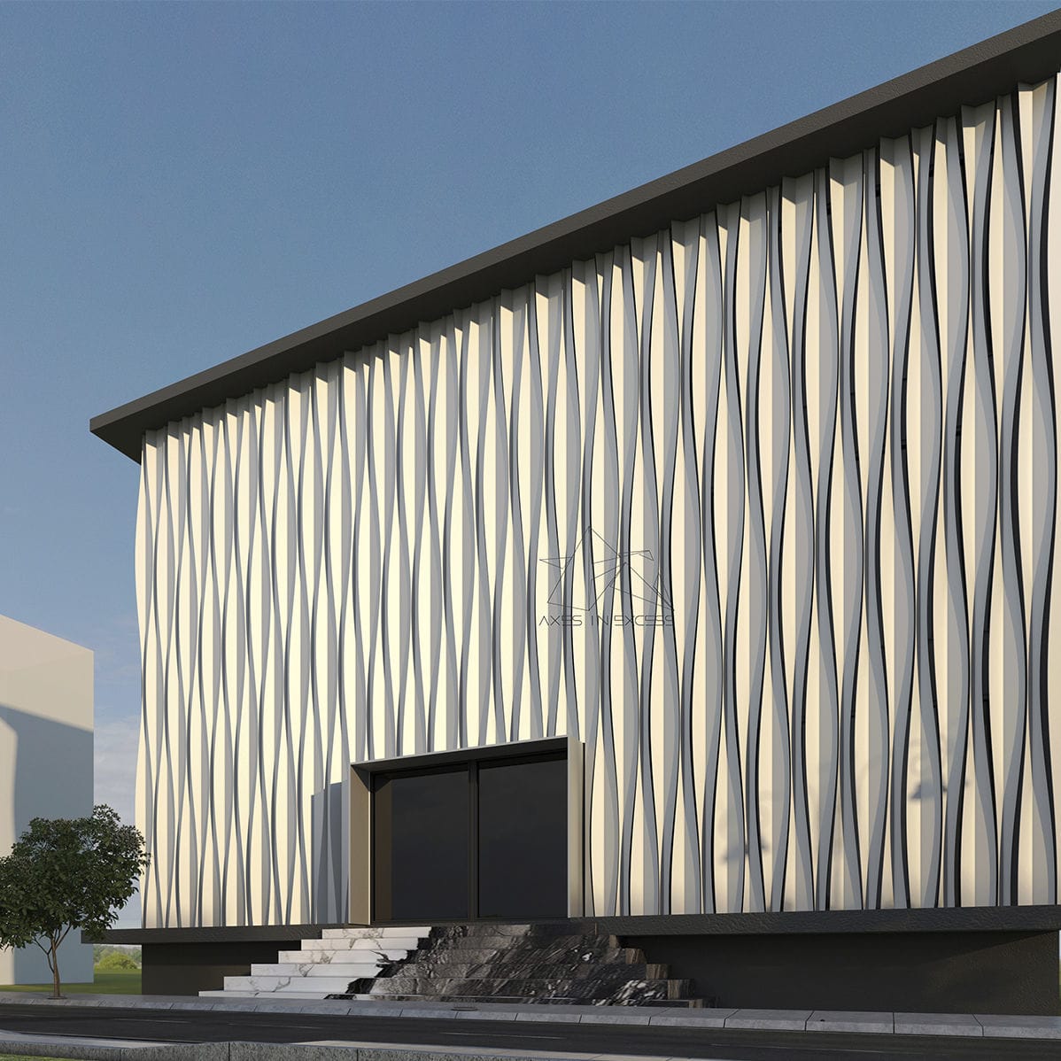 Panel cladding - SERPENTINE WAVE - Axes in Excess - metal / aluminum ...