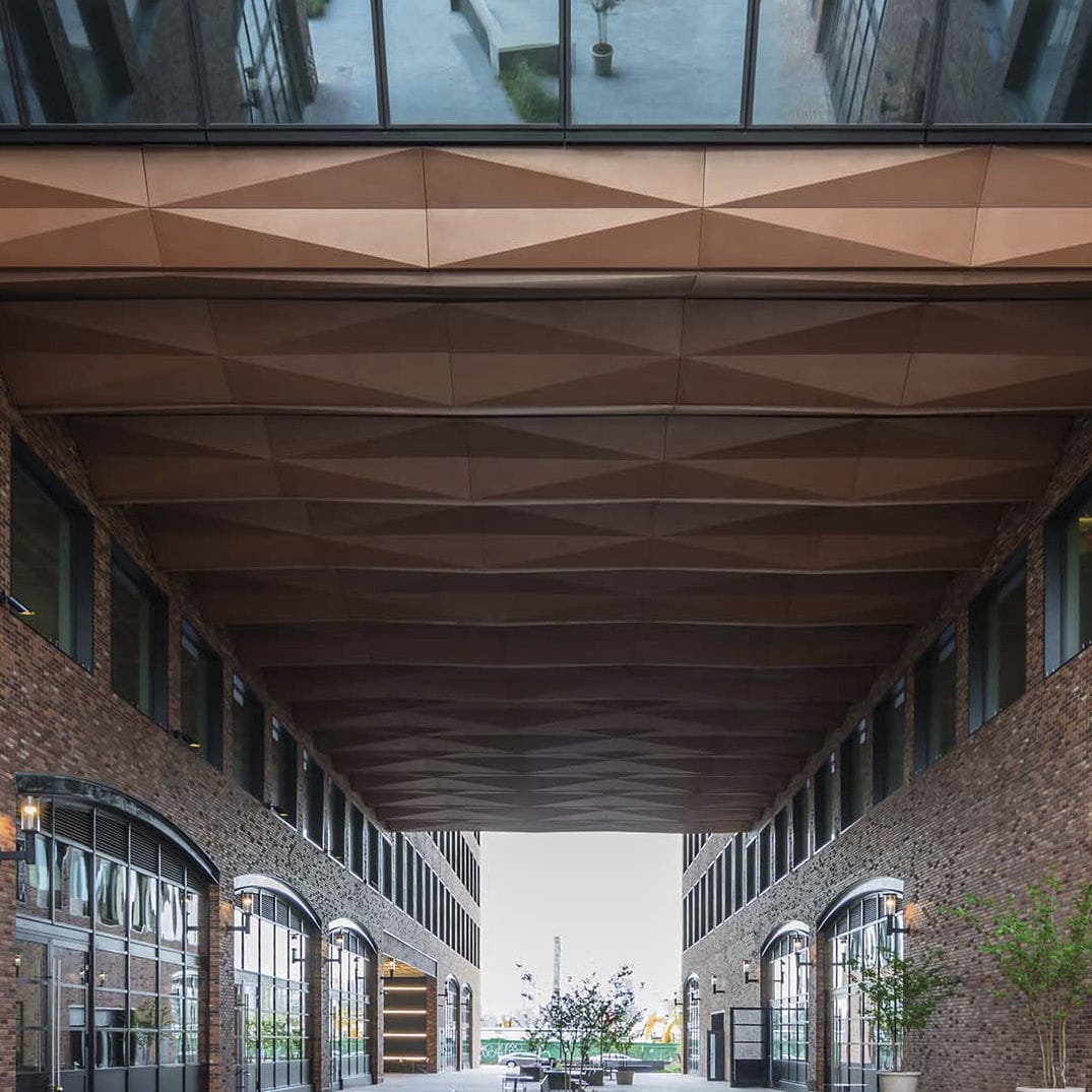 Panel cladding - WALLSCAPES 4X2 - Axes in Excess - metal / vertical ...