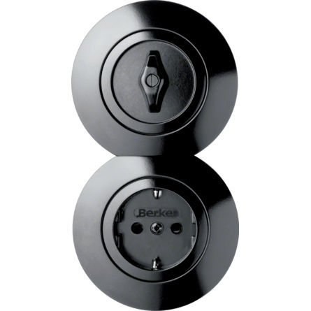 Power socket - 1930 - Berker - data / telephone / double