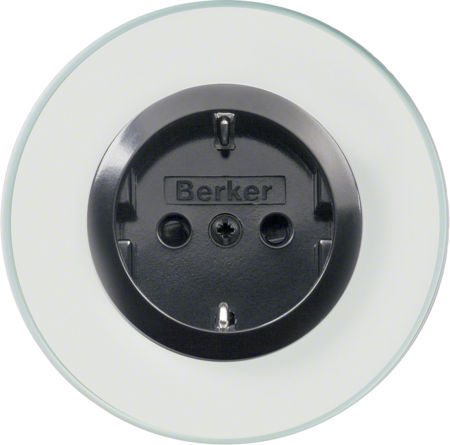Power socket - Glass - Berker - double / triple / wall-mounted