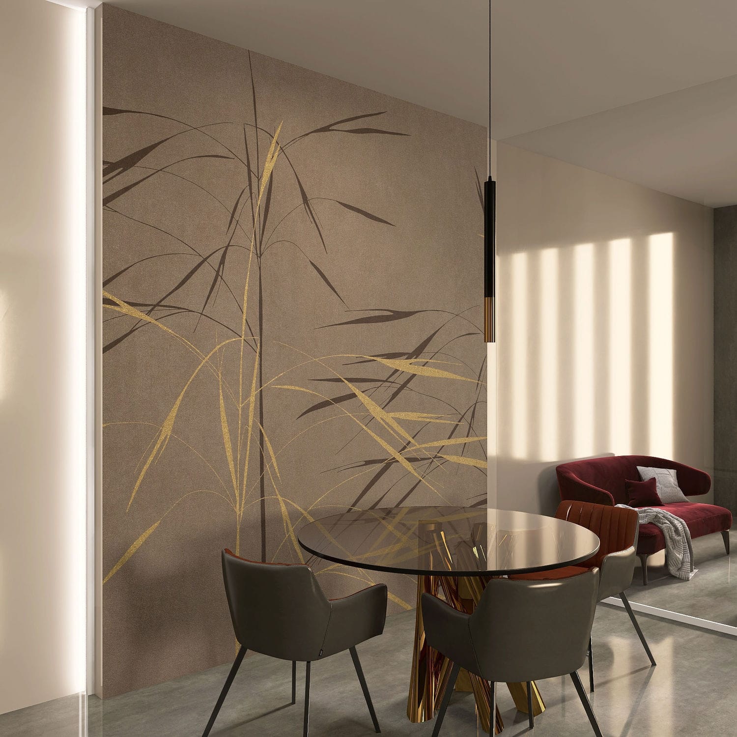 Gold-laminated wallpaper - MEGARA - rimura Srl - contemporary ...