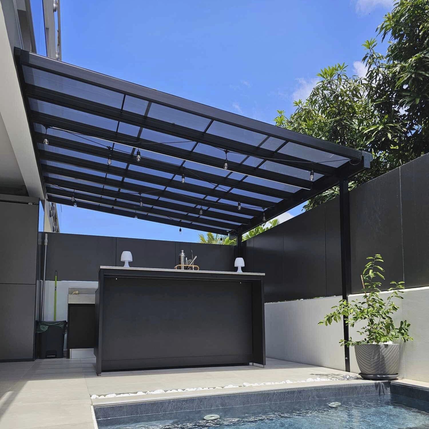 Entrance canopy - TF/TR series - TOYO BOEKI CO.,LTD. - for patio / for ...