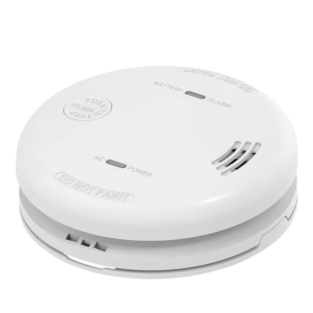 Smoke detector - GL-P101 - GL - surface-mounted / mains powered / white
