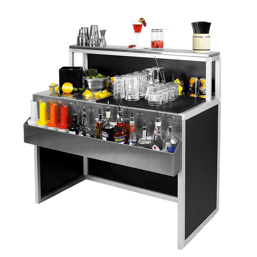 Bar counter - EFESTO 120 - Omega Station srl - cocktail / aluminum ...