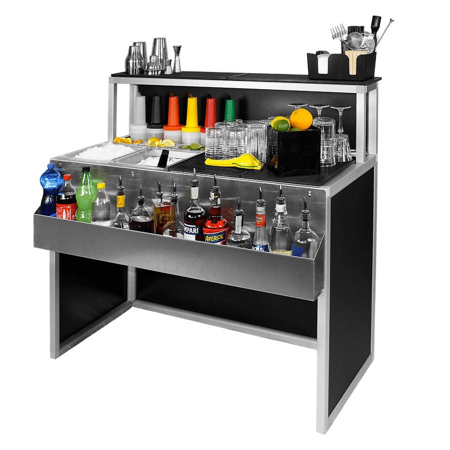 Bar counter - Basic 120 - Omega Station srl - cocktail / aluminum ...