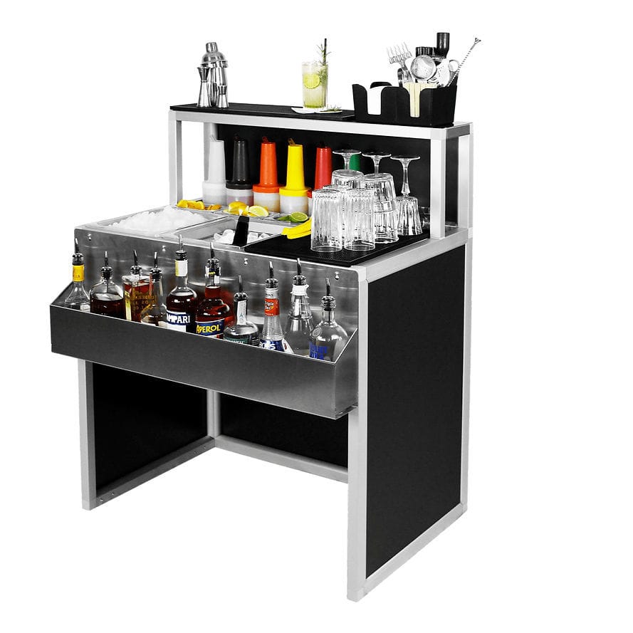 Bar counter - Basic 90 - Omega Station srl - cocktail / aluminum ...