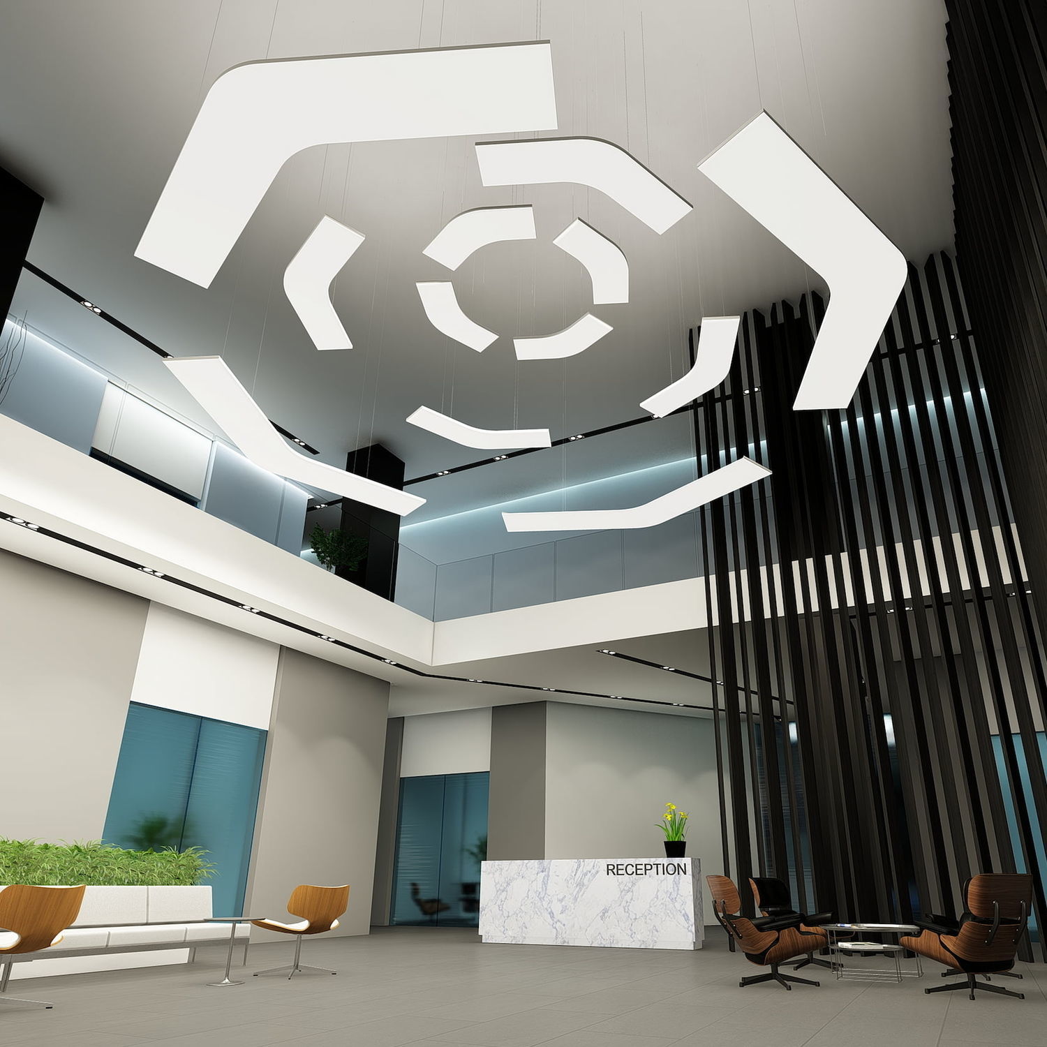 Hanging light fixture - WING - ArchilumO B.V. - RGB LED / angled ...