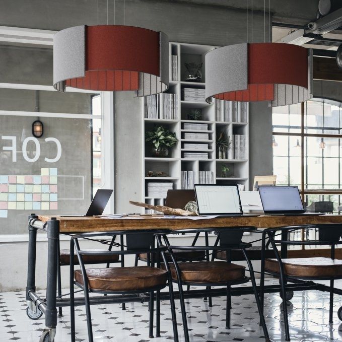 Acoustic felt lamp - QUADRO - flexxica - pendant / fabric / contemporary