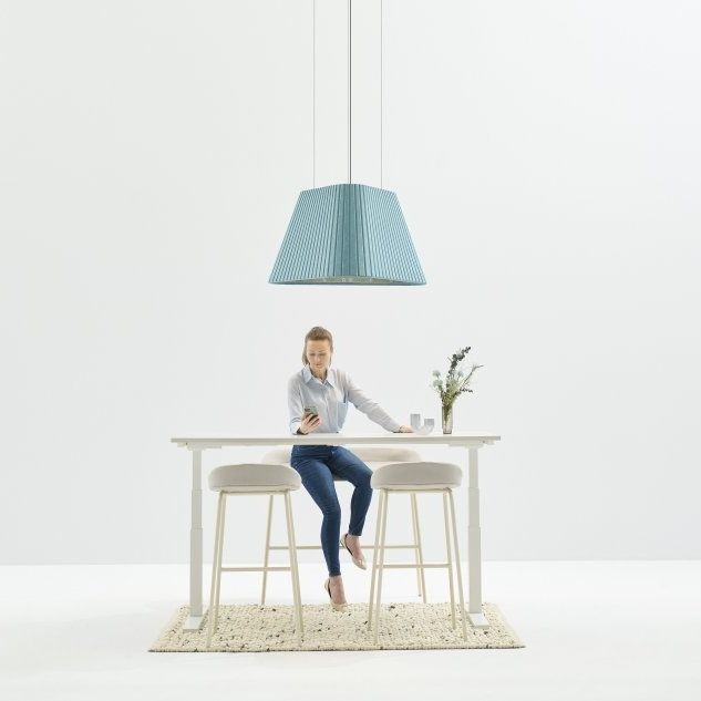 Acoustic lamp - ALPHA TRIANGLE - flexxica - pendant / fabric / contemporary