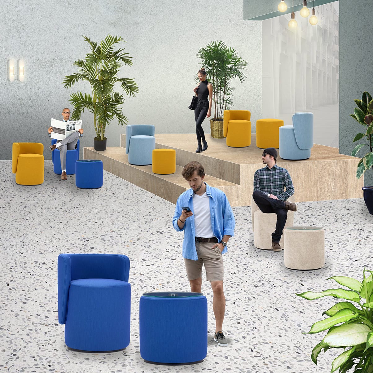 Contemporary coffee table - Pacha - LILIPOPART - fabric / solid wood ...