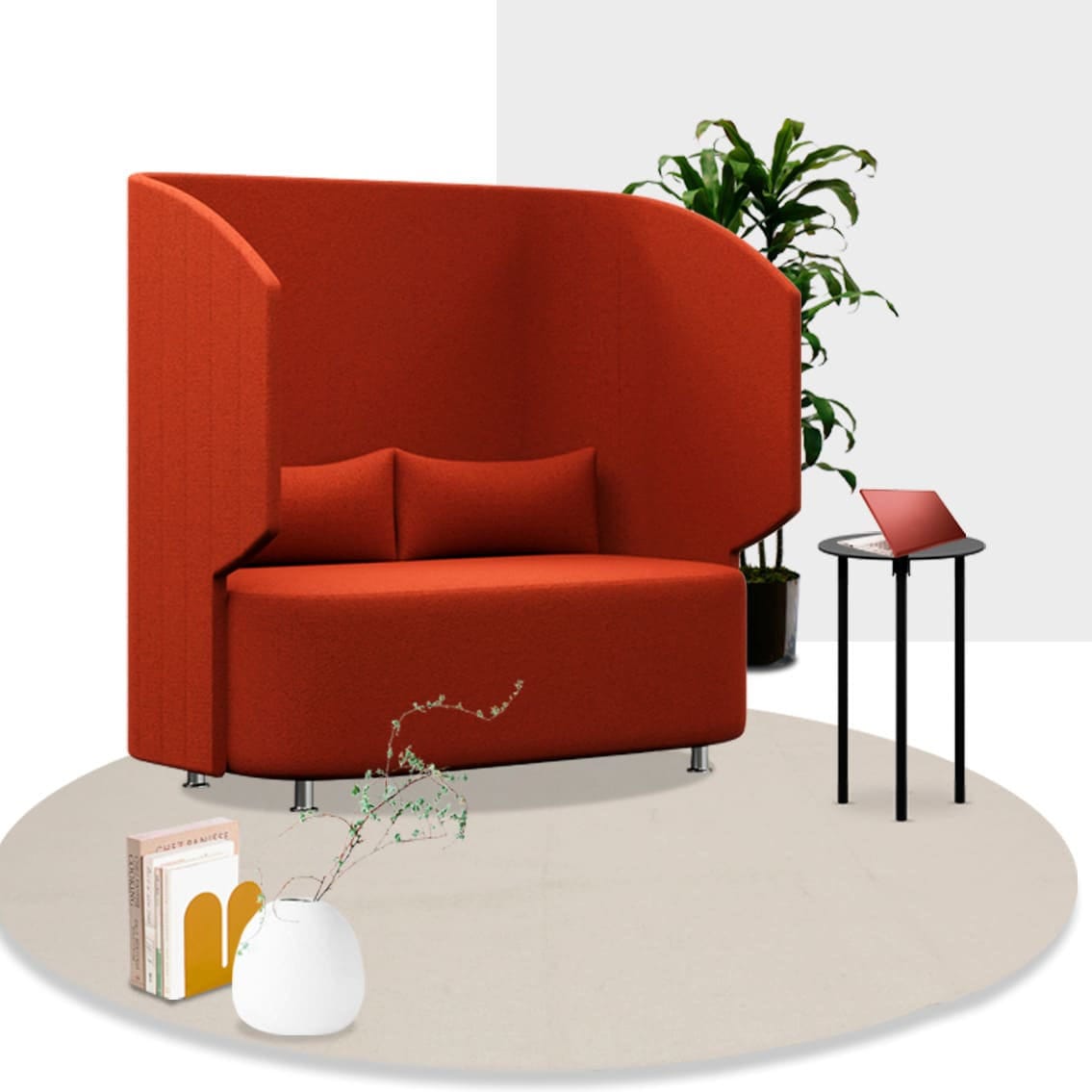 Contemporary sofa - CONFIDENT - LILIPOPART - fabric / custom / high-back