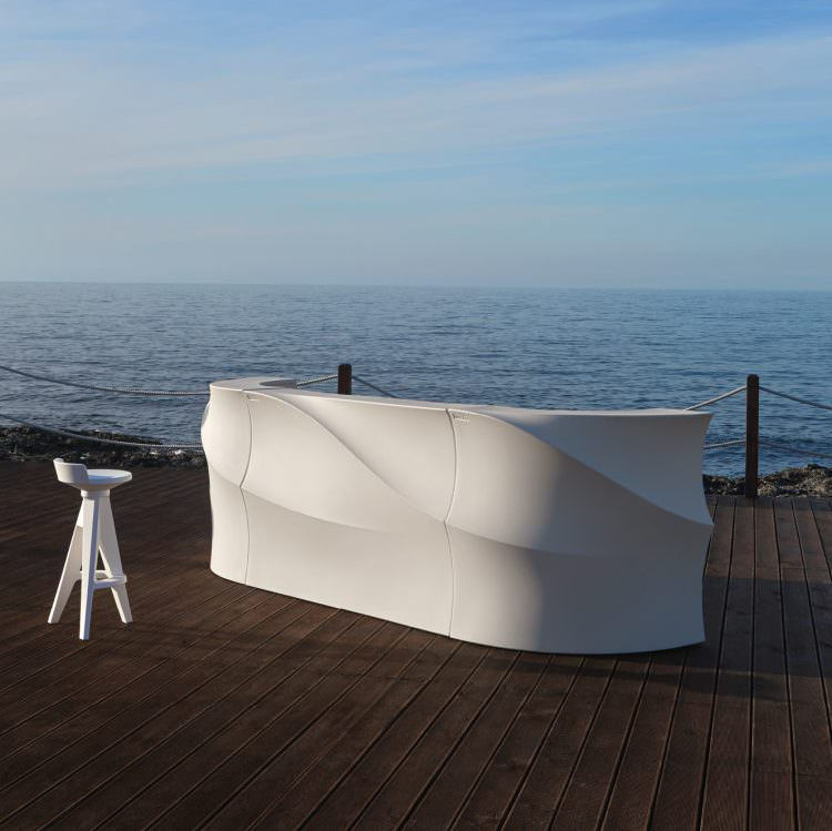 Bar counter - WAVE - LILIPOPART - cocktail / PE / anodized aluminum