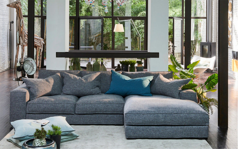 Corner sofa - Chamonix - HOME SPIRIT - contemporary / fabric / with ...