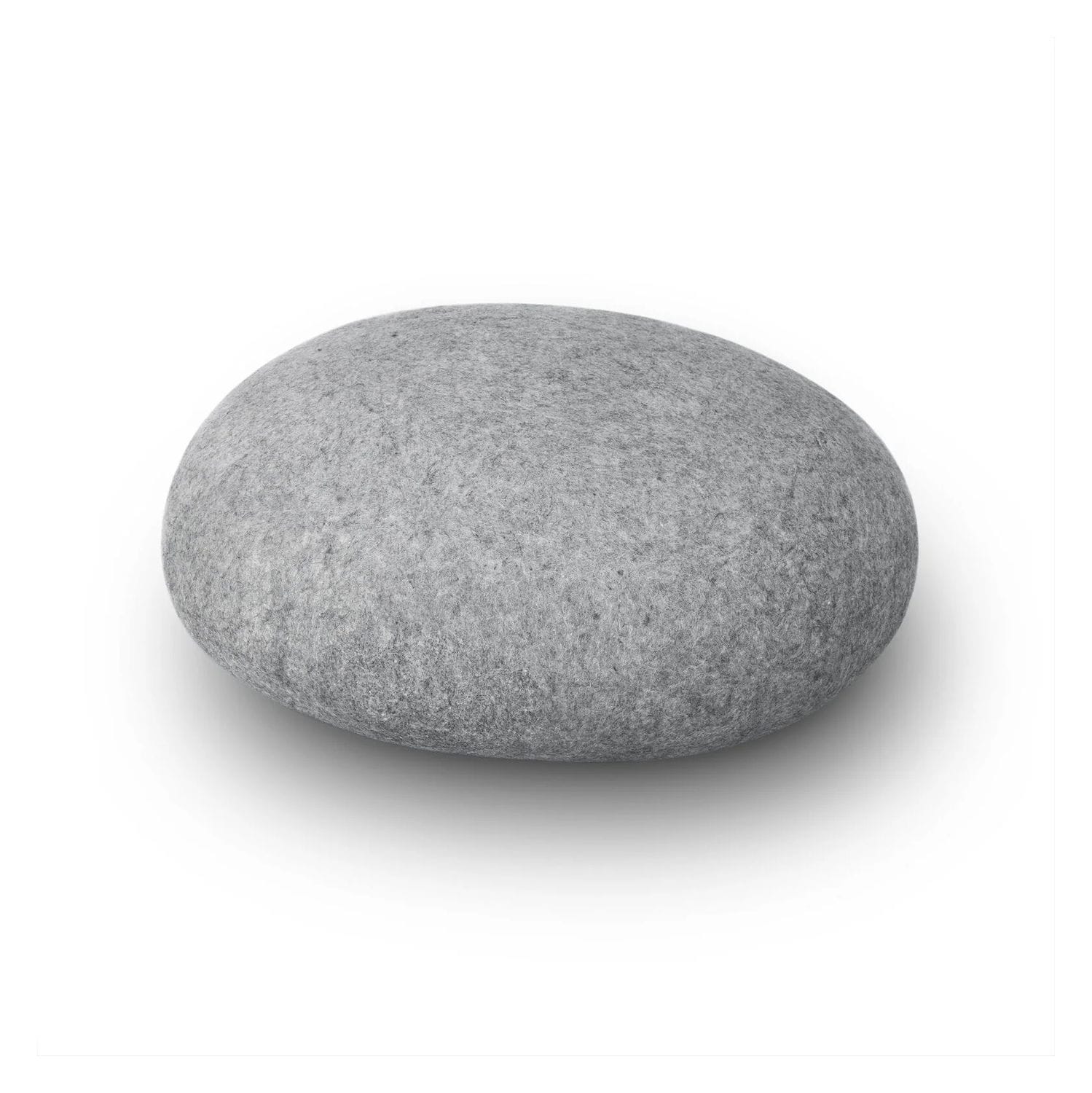 Contemporary pouf - SOLID - Katsu Stones - wool / round / handmade