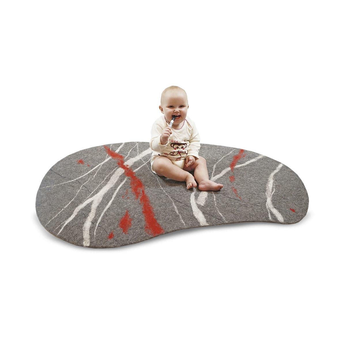 Contemporary rug - THE CLIFF - Katsu Stones - patterned / wool / handmade