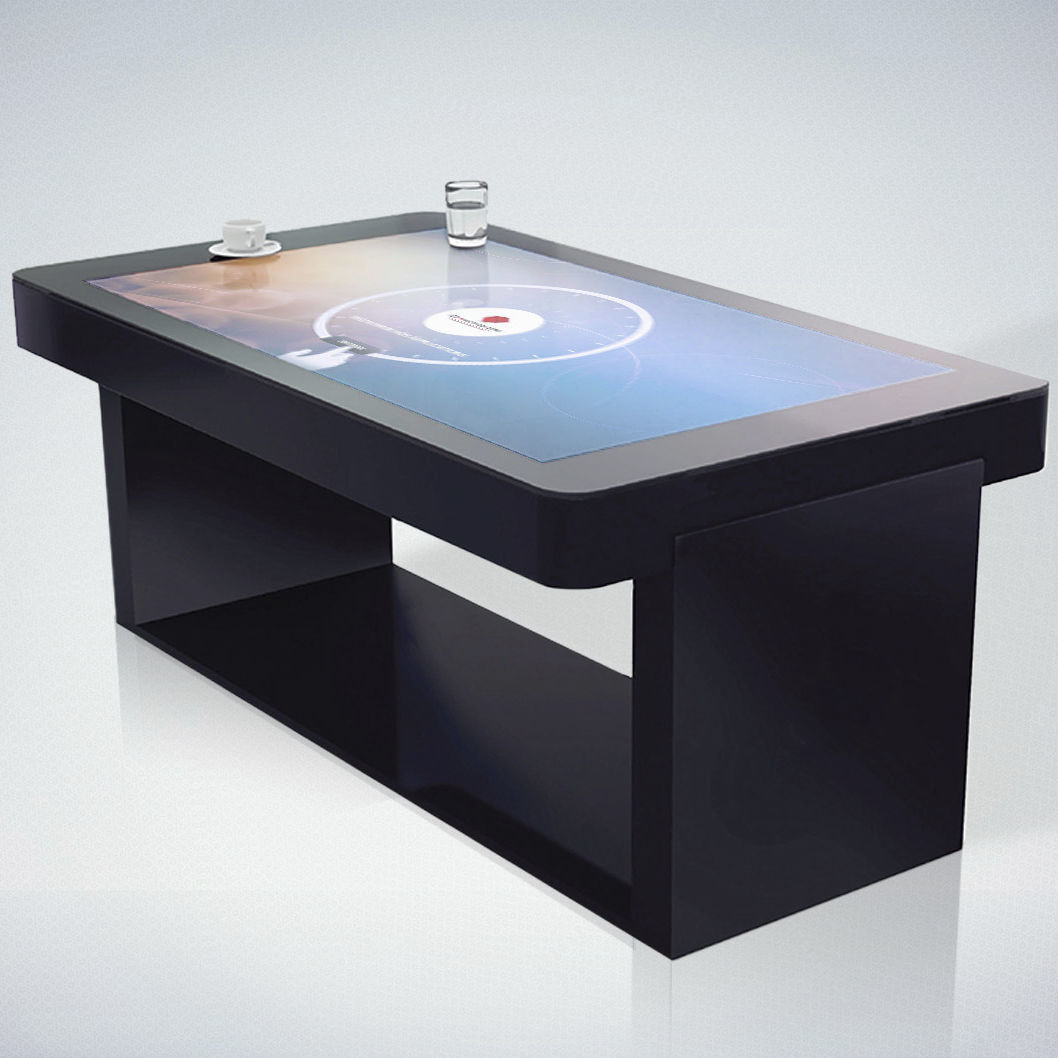 Contemporary table - TABATHA - DYMENSION - glass / metal / metal base
