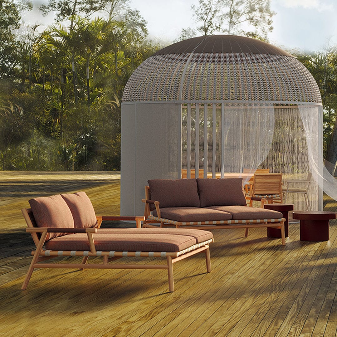 Design daybed - UZ - Yaaz - teak / fabric / rope