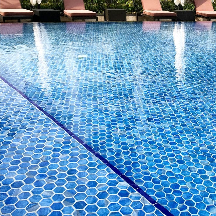 Indoor mosaic tile - OPAL - Tessere Srl - outdoor / pool / poolside