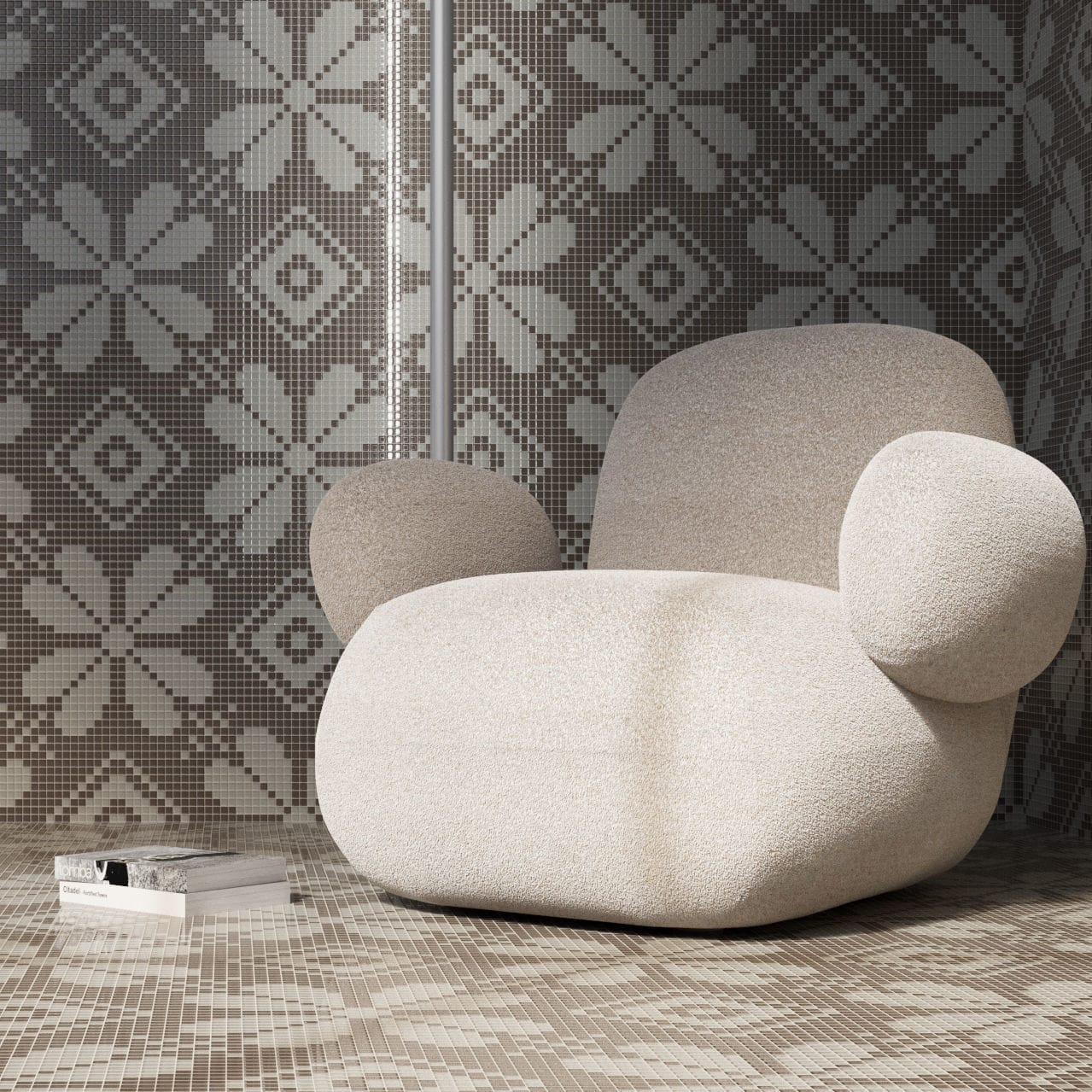 Marble mosaic tile - FANGO - TESSERE - lava / natural stone / recycled ...