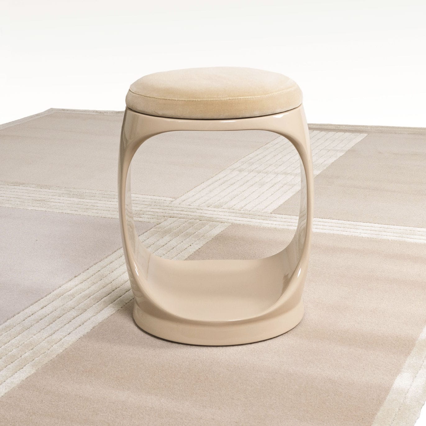 Contemporary stool - Signet Ring B10014 - Softicated - leather / velvet ...