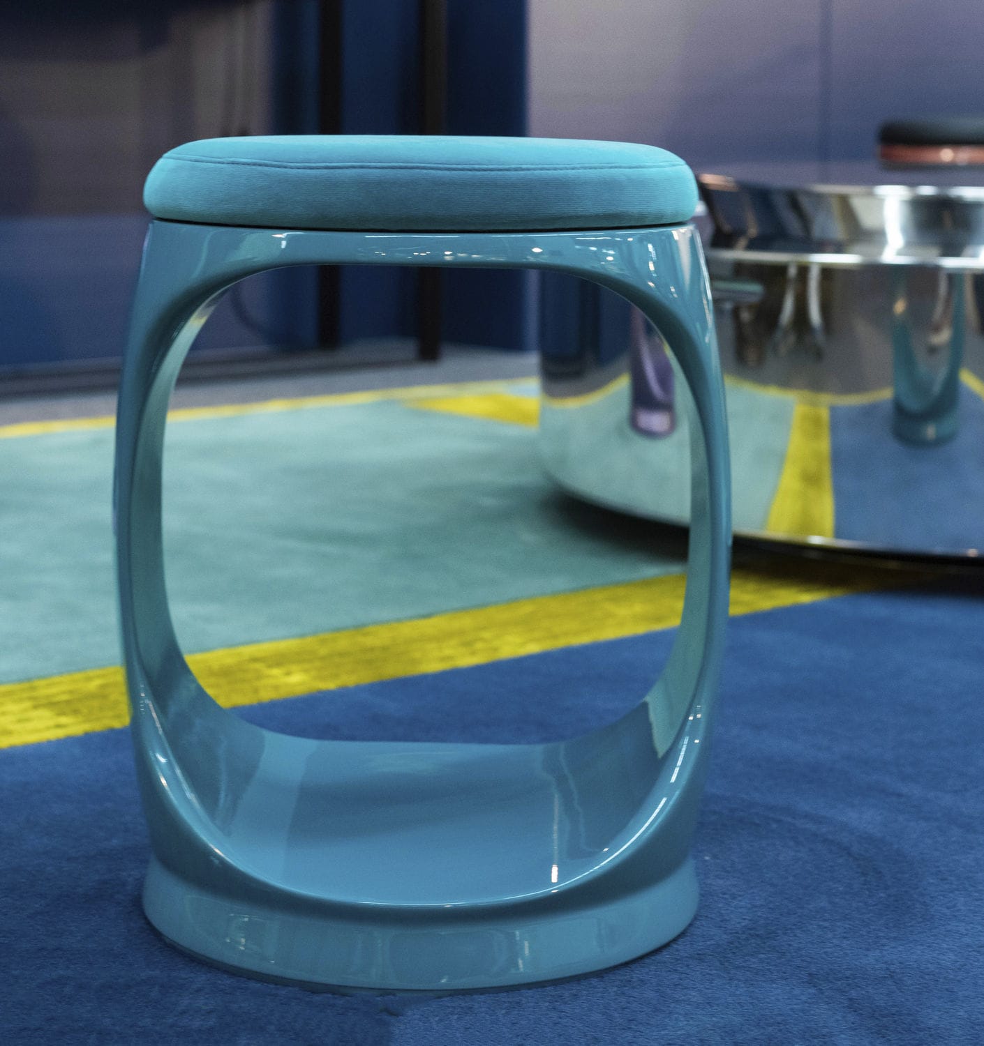 Contemporary stool - Signet Ring B10011 Turquoise - Softicated - velvet ...