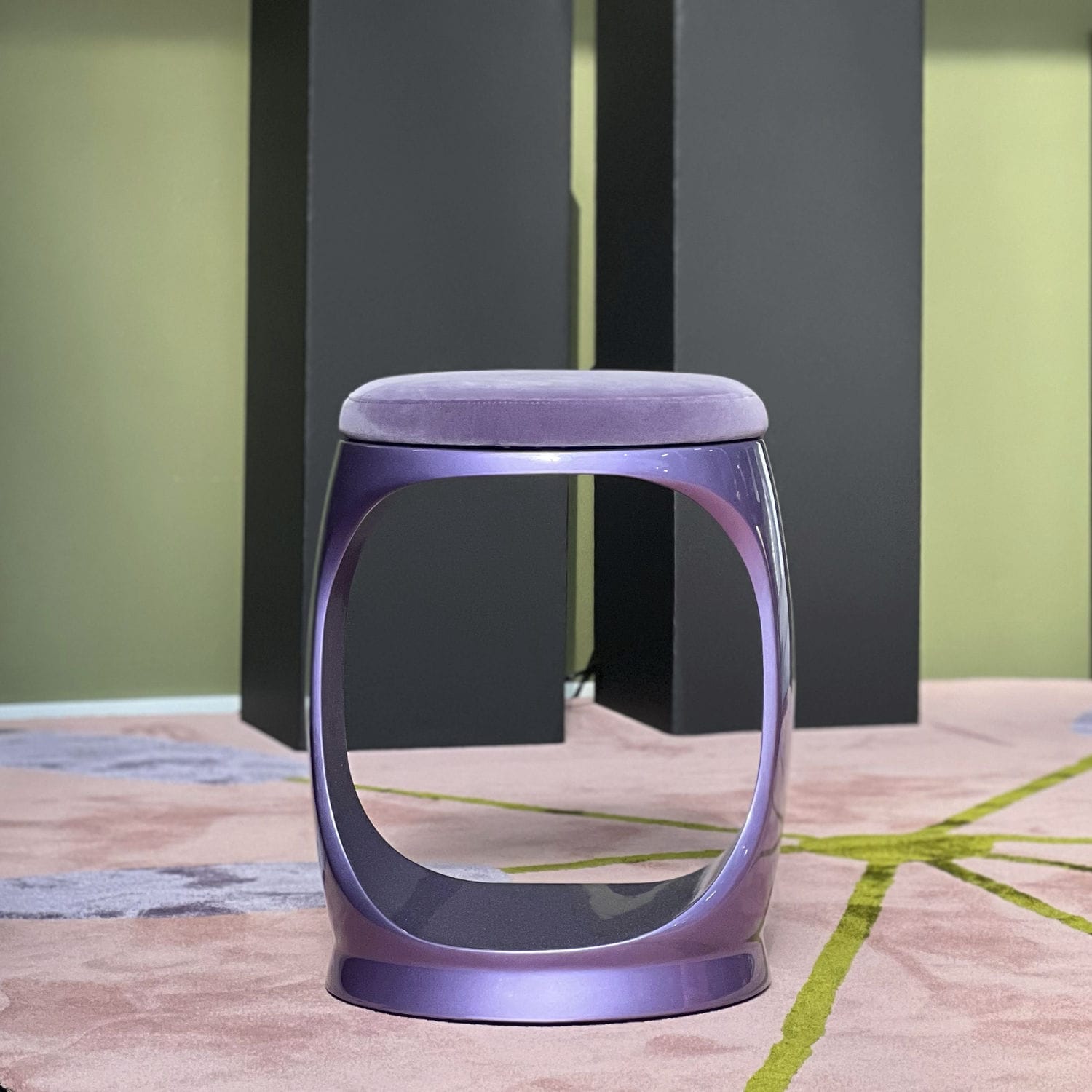 Contemporary stool - Signet Ring B10006 Lilac - Softicated - velvet ...