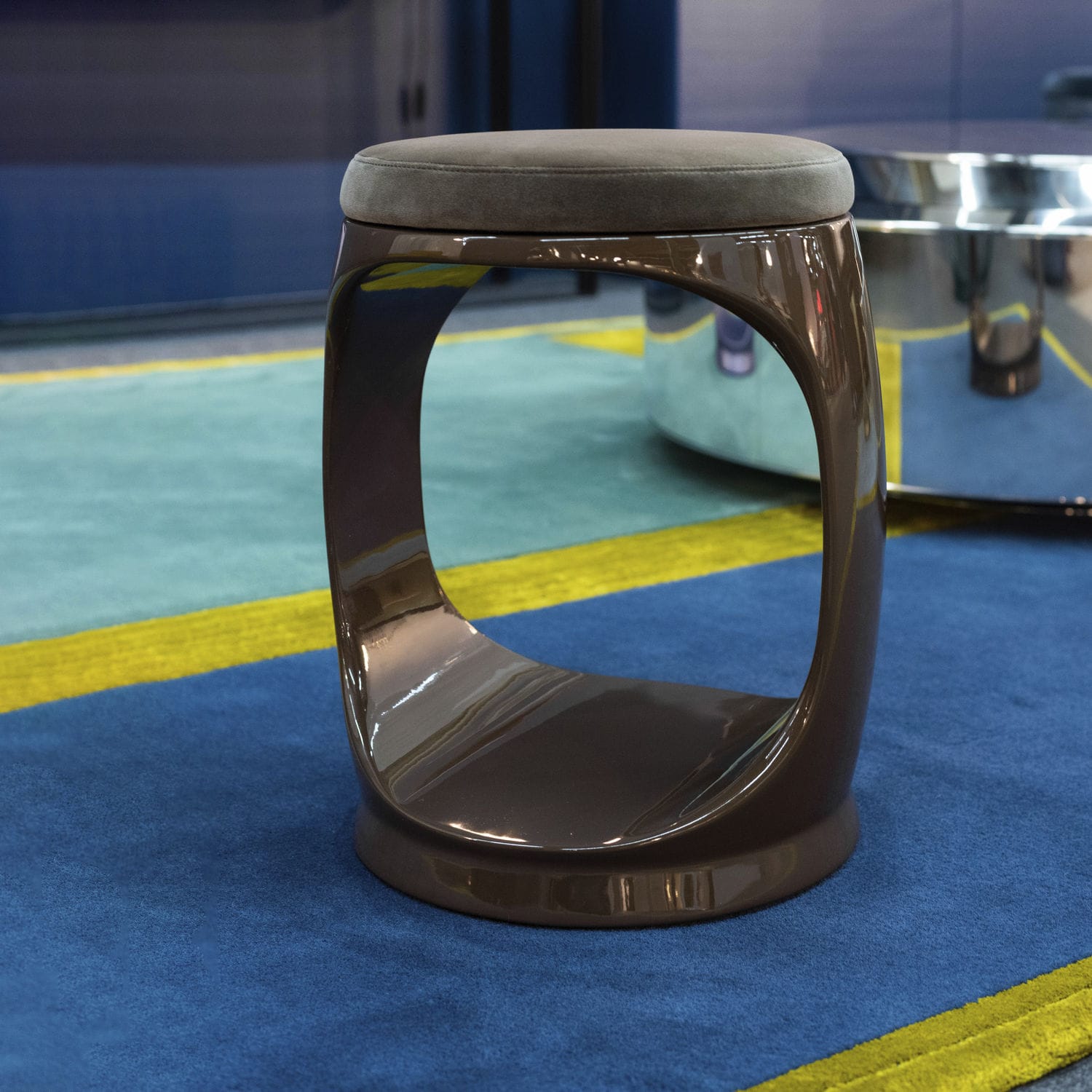 Contemporary stool - Signet Ring B10007 Brown - Softicated - velvet ...