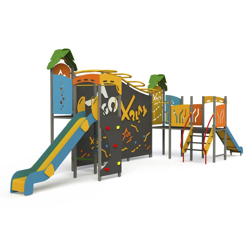 Playground structure - TP04 - GOTINSHTAIN EOOD - metal / HDPE / modular