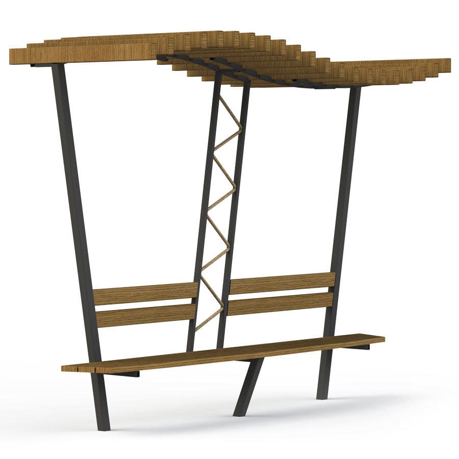 Self-supporting pergola - P02 - GOTINSHTAIN EOOD - wooden / metal ...