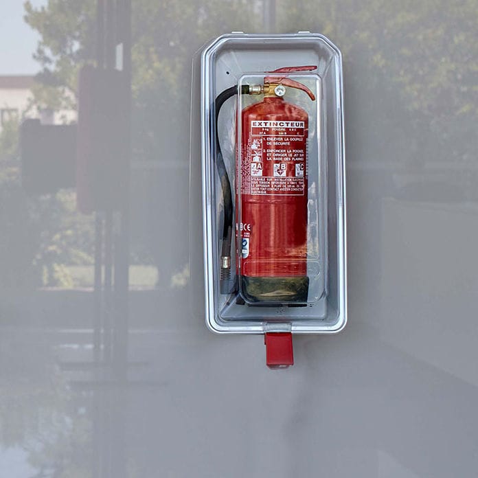 ABS fire extinguisher cabinet - Kristall - DAKEN SPA - polycarbonate ...