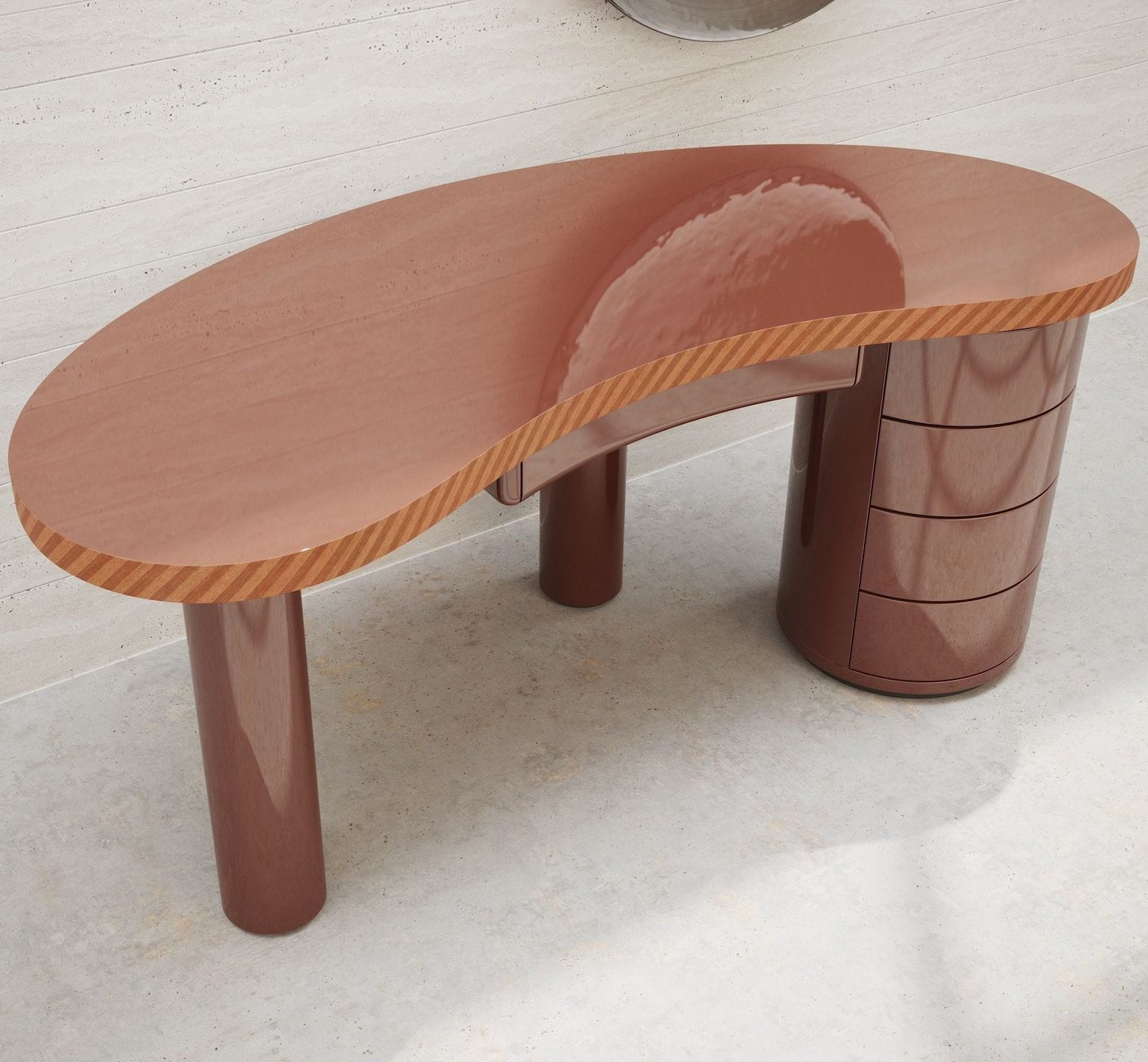 Free-standing desk - MEDEA - ULTRAMOBILI - contemporary / glossy ...